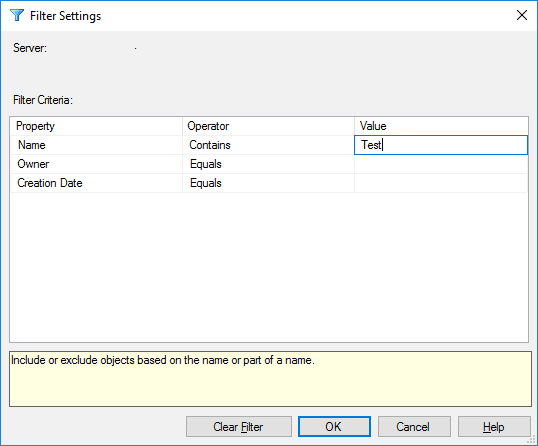 Filter Objects SSMS – SQL Server Tips – sqltomato Filter Objects SSMS – SQL Server Tips – sqltomato